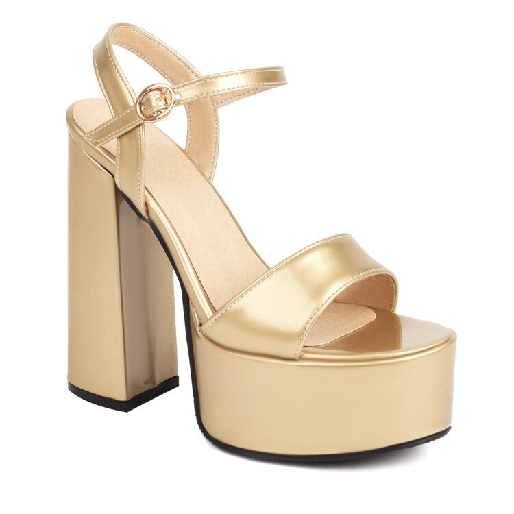Diva-Worthy Metallic Platform Heels