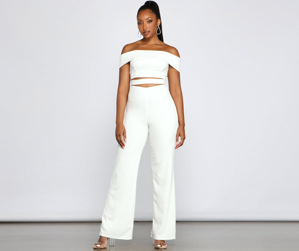 Elevated Style Off-The-Shoulder Jumpsuit