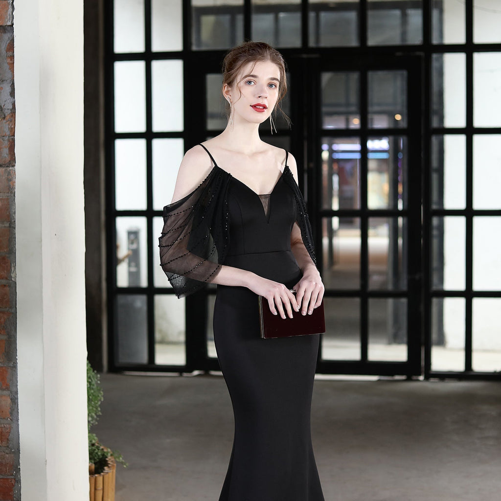 Grace Mesh Trim Sleeve Dress