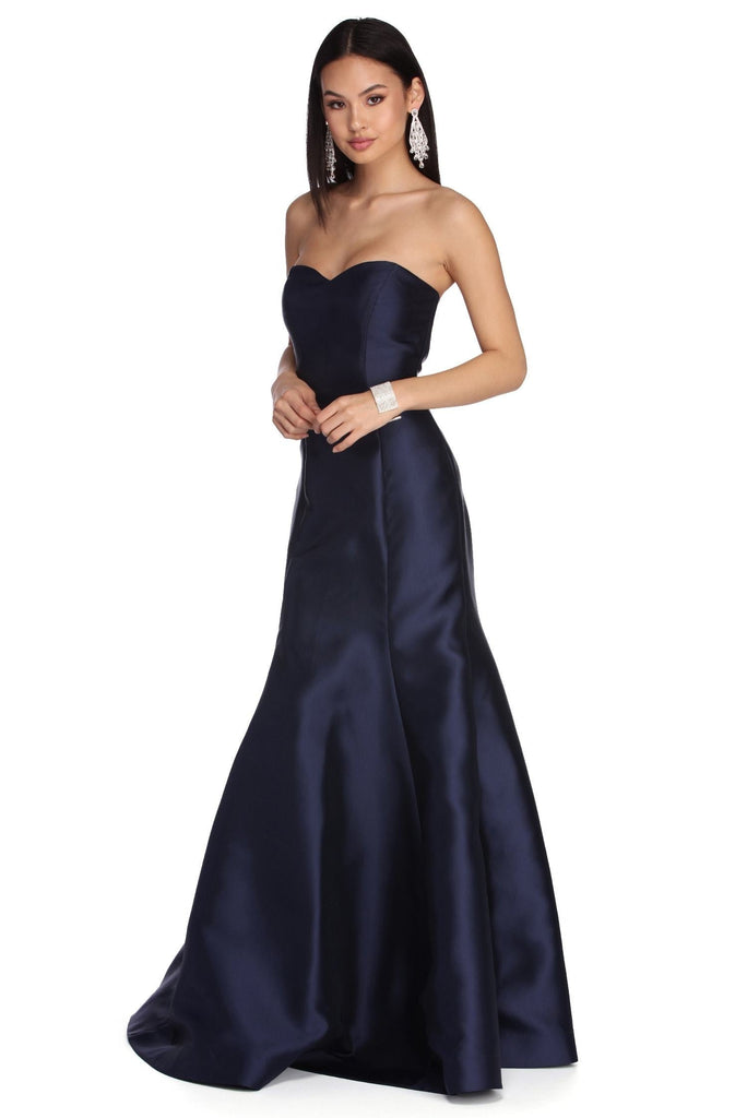 Sarah Formal Satin Trumpet Dress