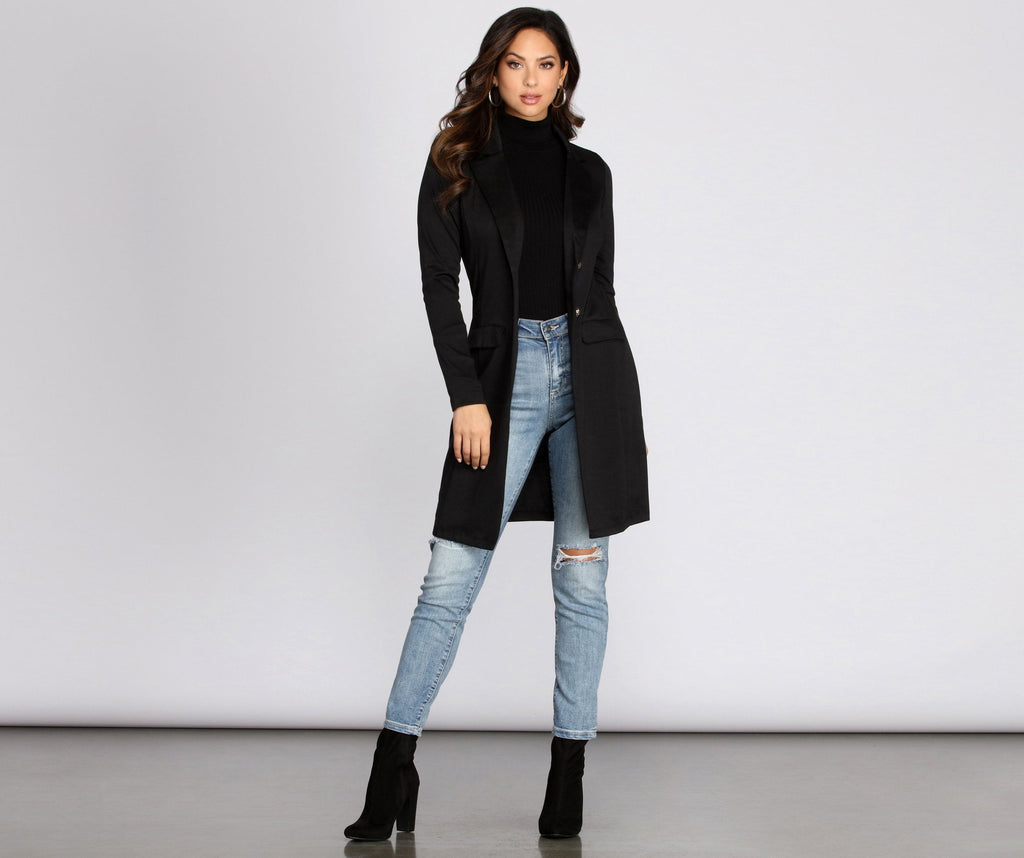So Professional Long Line Blazer